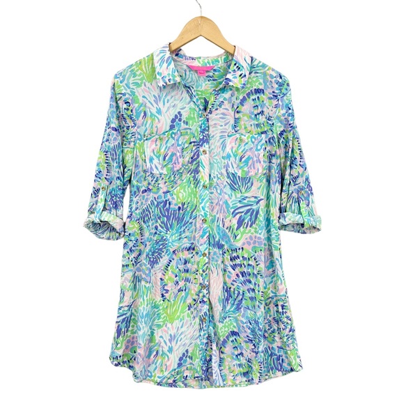 Lilly Pulitzer | Dresses | Lilly Pulitzer Natalie Shirt Dress Coverup ...
